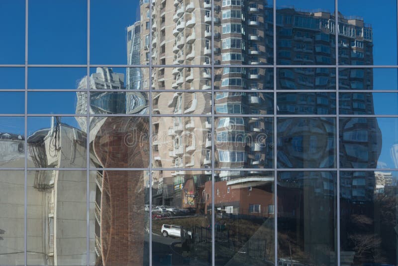 Background with Mirror Reflection Editorial Stock Image - Image of ...