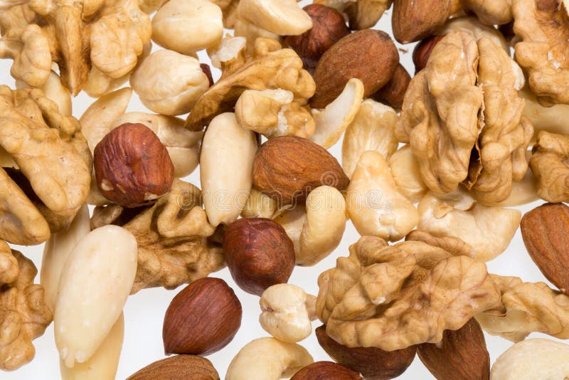 Background of mixed nuts stock image. Image of nature - 37875517