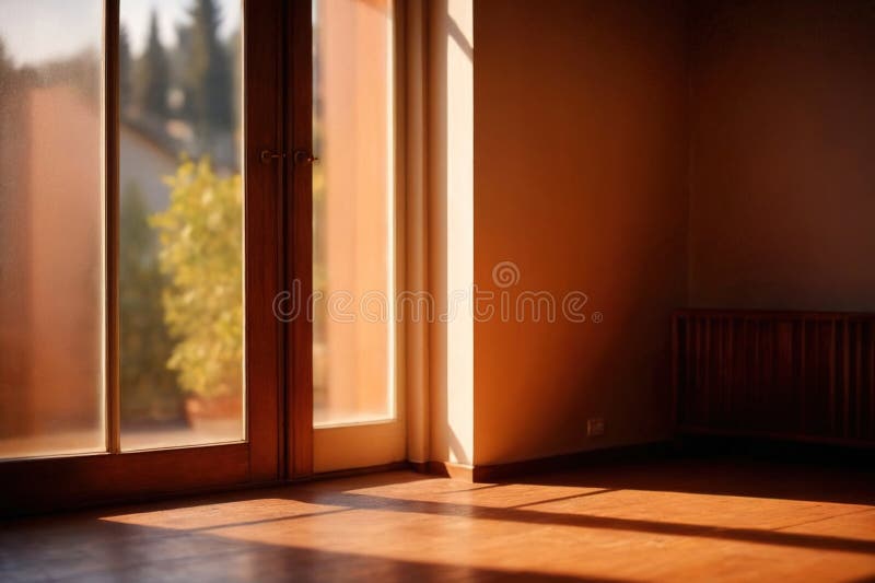 Background Mockup of Windows with Light and Shadow Over Wall Stock ...