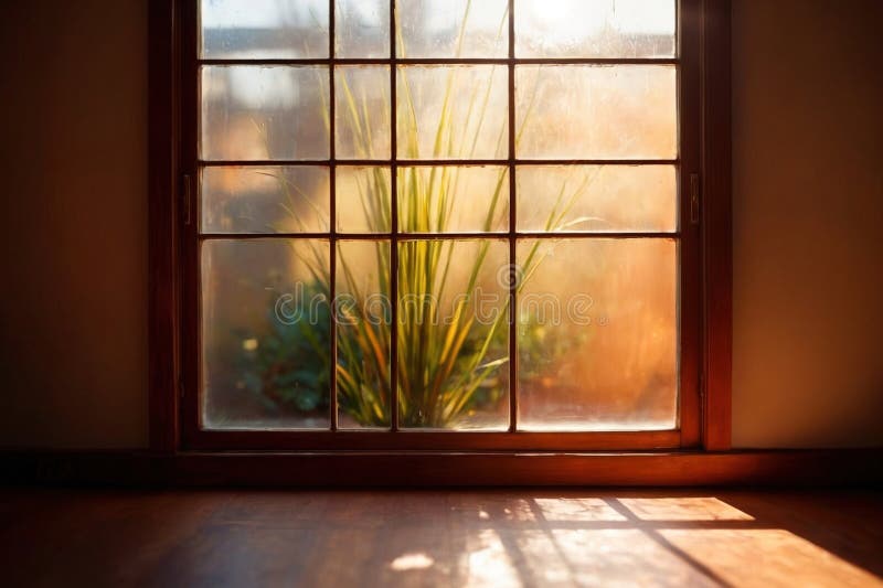 Background Mockup of Windows with Light and Shadow Over Wall Stock ...