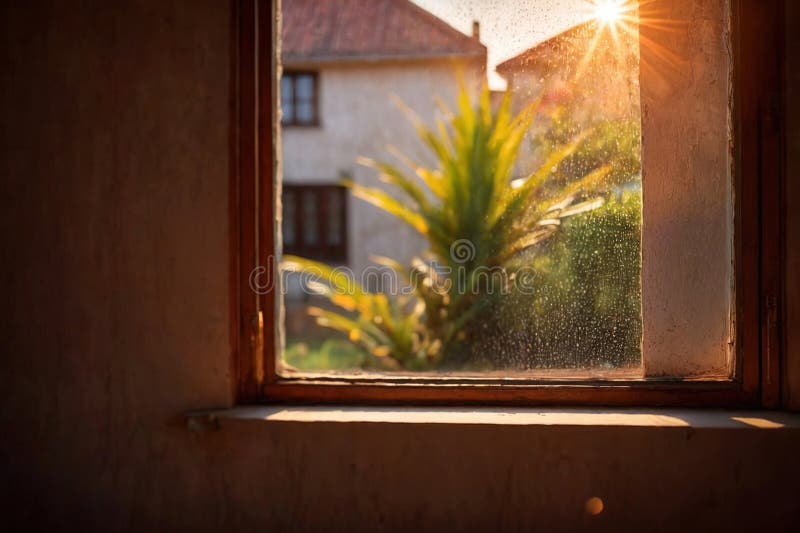 Background Mockup of Windows with Light and Shadow Over Wall Stock ...
