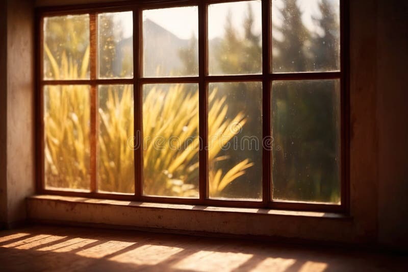 Background Mockup of Windows with Light and Shadow Over Wall Stock ...