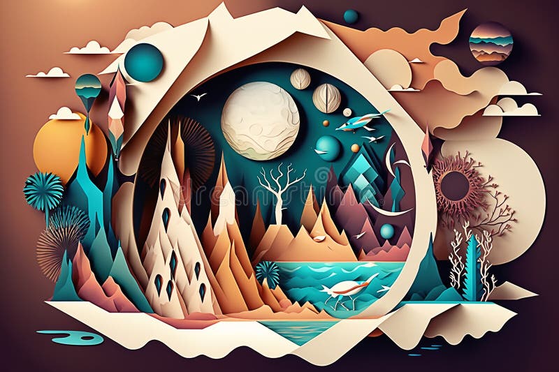 Background in Modern Abstract Art Style, AI Generated Stock ...