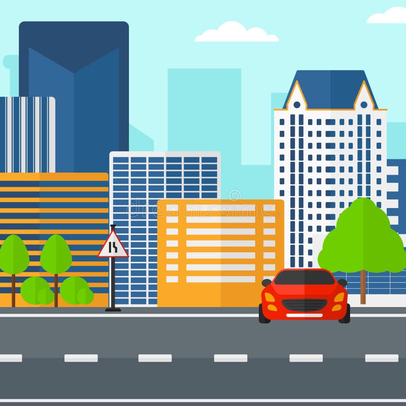 Background of Modern Empty City Bus. Stock Vector - Illustration of ...