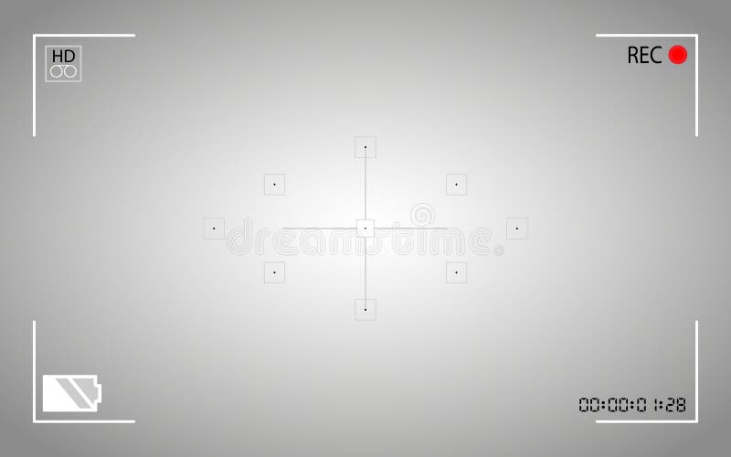 On Background Modern Digital Video Camera Focusing Screen Isolated ...