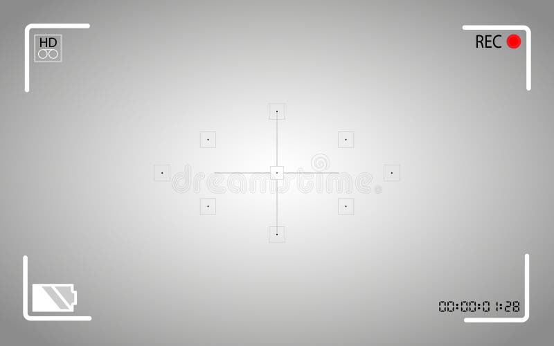 On Background Modern Digital Video Camera Focusing Screen Isolated ...