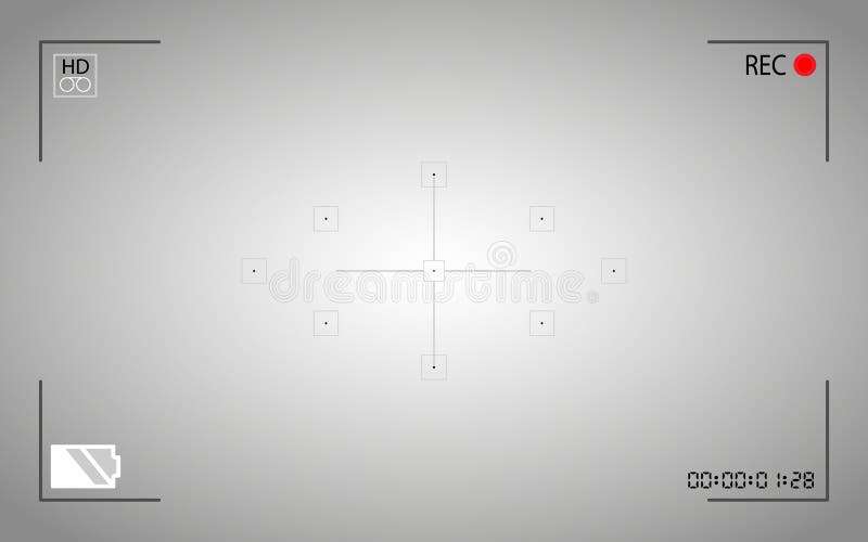 On Background Modern Digital Video Camera Focusing Screen Isolated ...