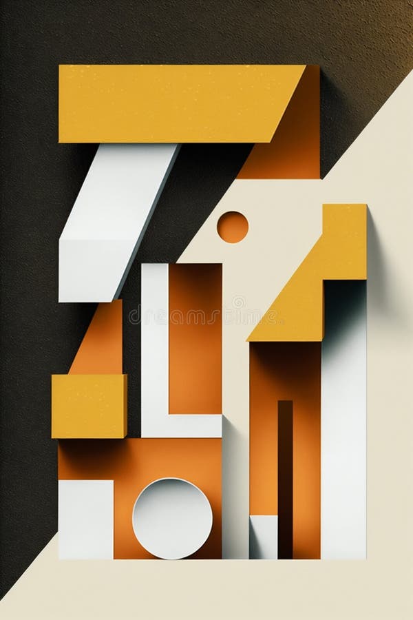 Background in Modern Minimalist Cubist Style Stock Illustration ...
