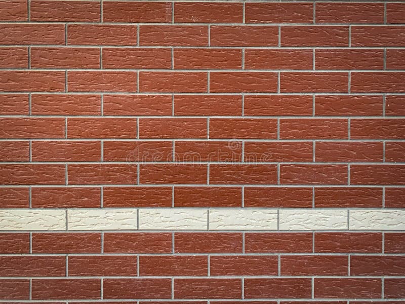 Background Brick Wall with One Line of White Bricks Stock Photo - Image ...