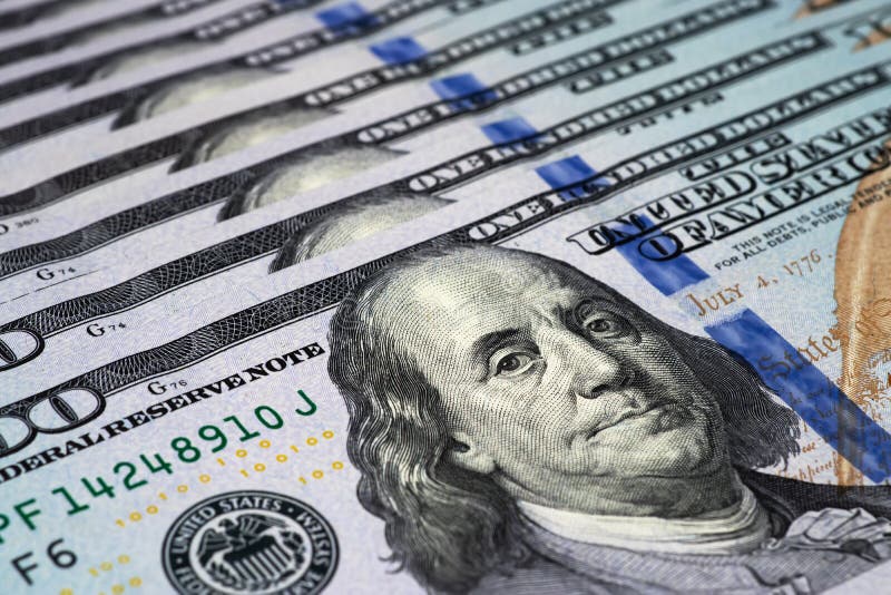 Background with Money American Hundred Dollar Bills Stock Image - Image ...