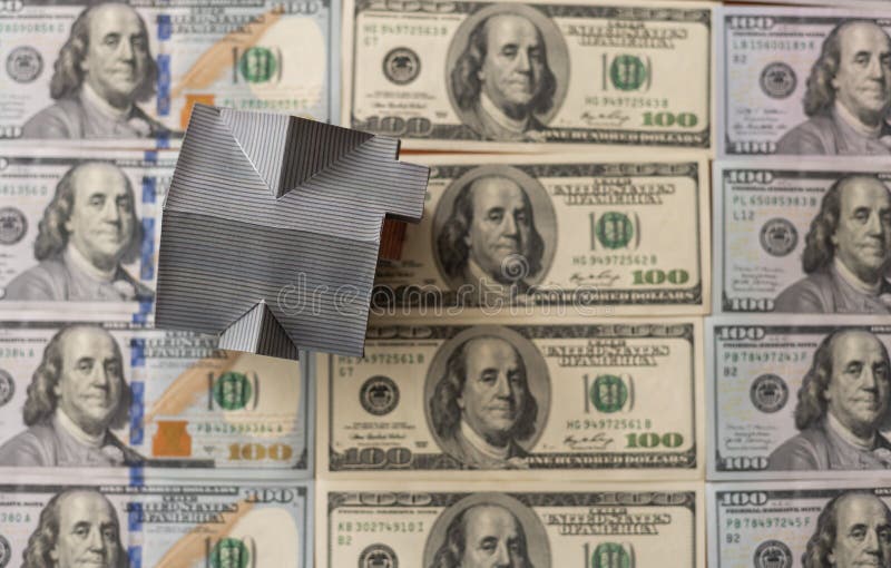 Background from Money. Scattered Dollars. Paper House Stock Image ...