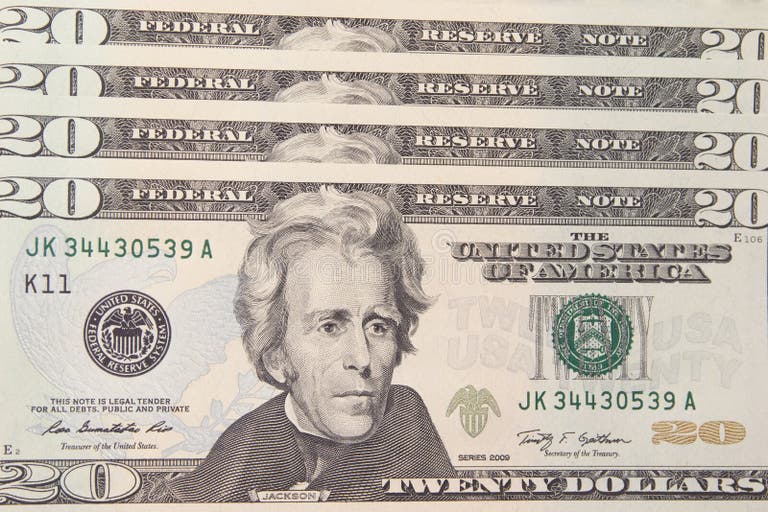 Background with Money US 20 Dollar Bills Stock Image - Image of cash ...