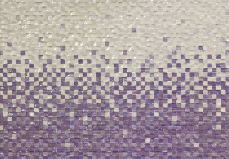 Background Mosaic Tile of White and Purple Squares of Different Tones ...