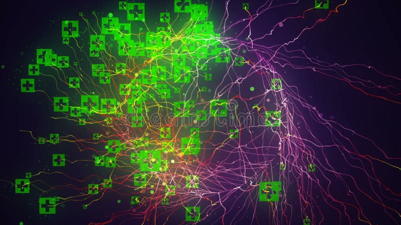 Hi Tech Stars Tree stock footage. Video of connections - 205662156