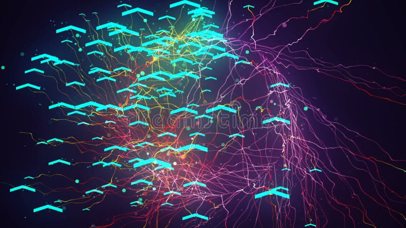 Hi Tech Stars Tree stock footage. Video of connections - 205662156