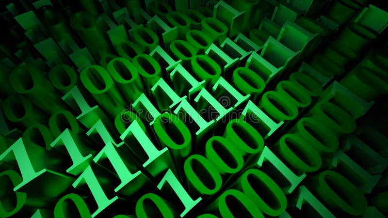 Background of Moving 3D Digits of Matrix Code. Design. Extendable 3d ...