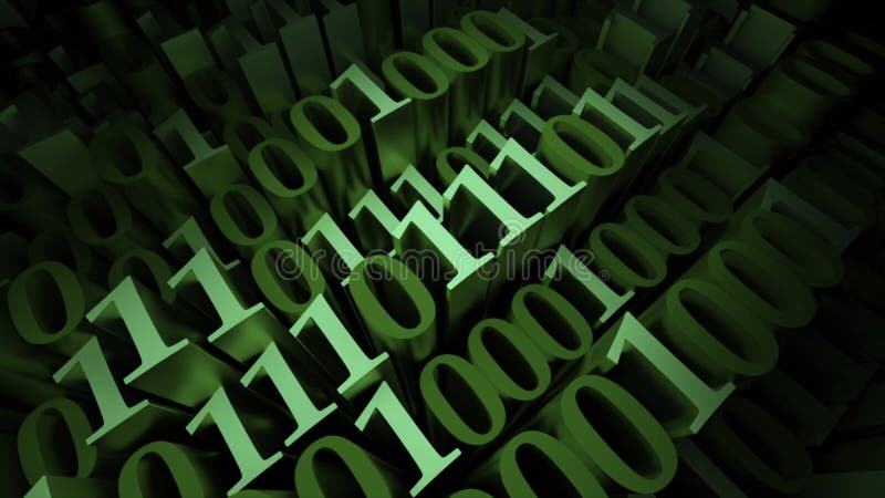 Background of Moving 3D Digits of Matrix Code. Design. Extendable 3d ...