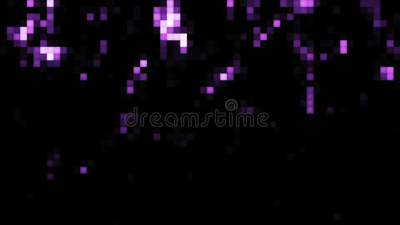 Background with Moving Stream of Pixels. Motion. Pixel Rain with Stream ...