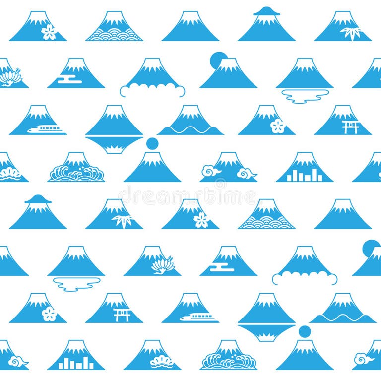 Japanese Fuji Pattern Stock Illustrations – 2,551 Japanese Fuji Pattern ...