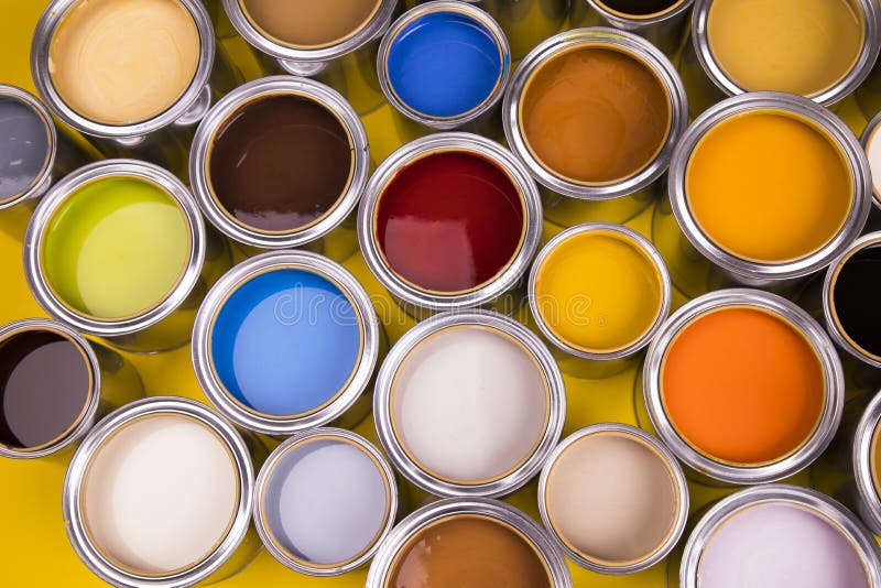 Background from Multi Color Cans of Paint Stock Illustration ...