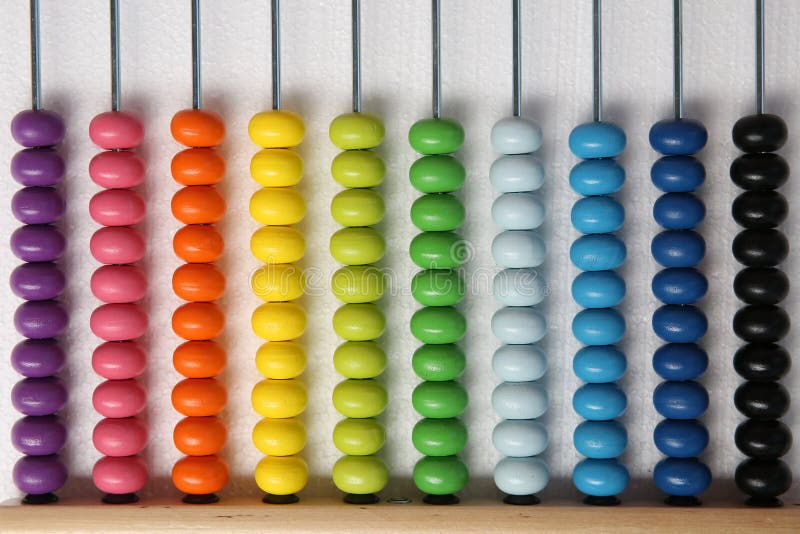 Background from Multi-colored Abacus Close Up Stock Image - Image of ...
