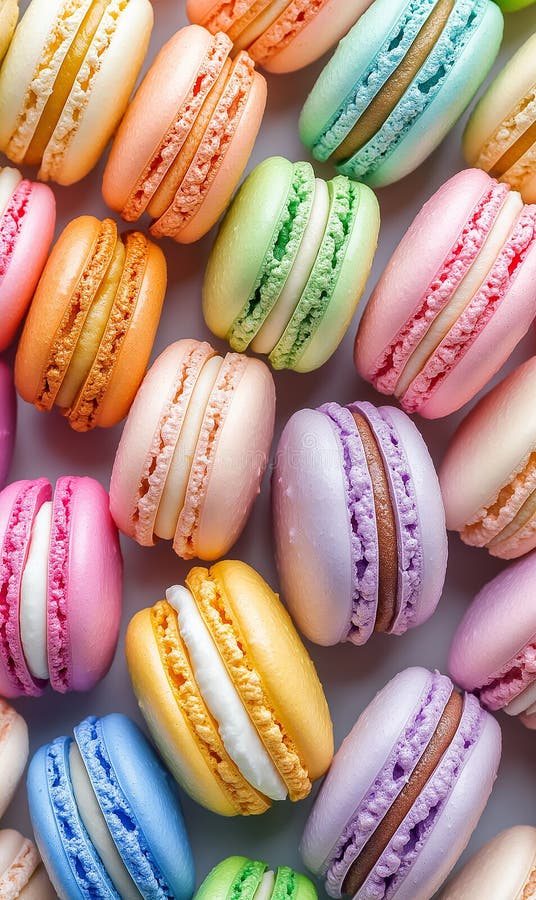 Background from Multi-colored Baked Macarons Stock Illustration ...