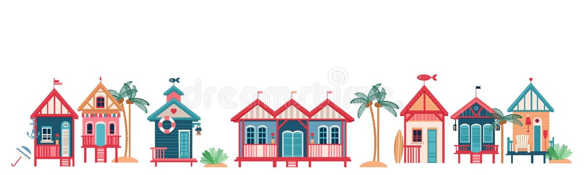 Beach Shack Silhouette Stock Illustrations – 70 Beach Shack Silhouette ...