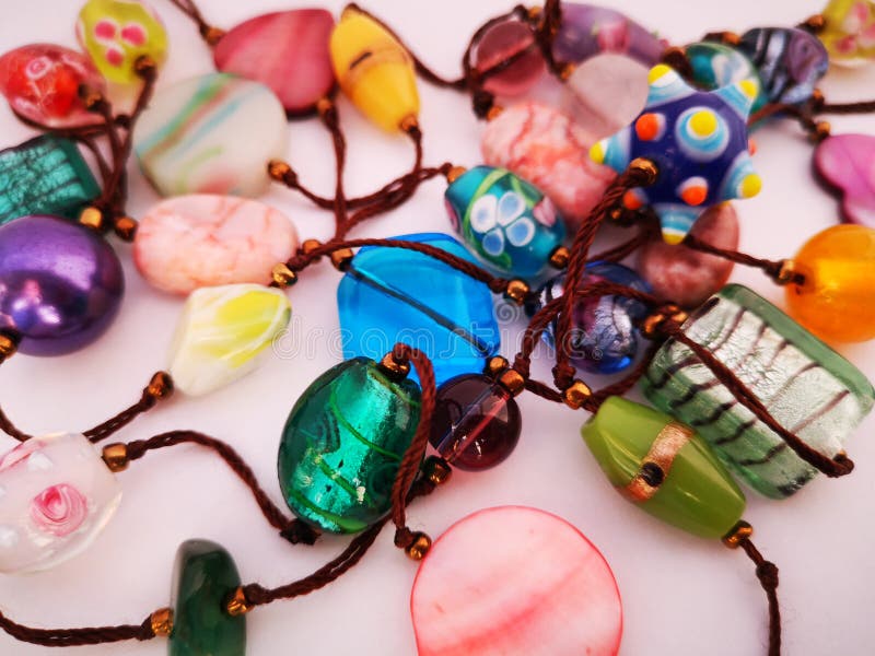 Background of Multi-colored Beads Stock Photo - Image of bracelet, bead ...