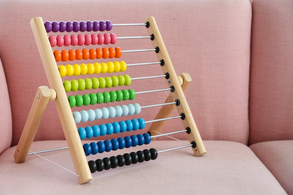 Background from Multi-colored Children`s Abacus Stock Photo - Image of ...