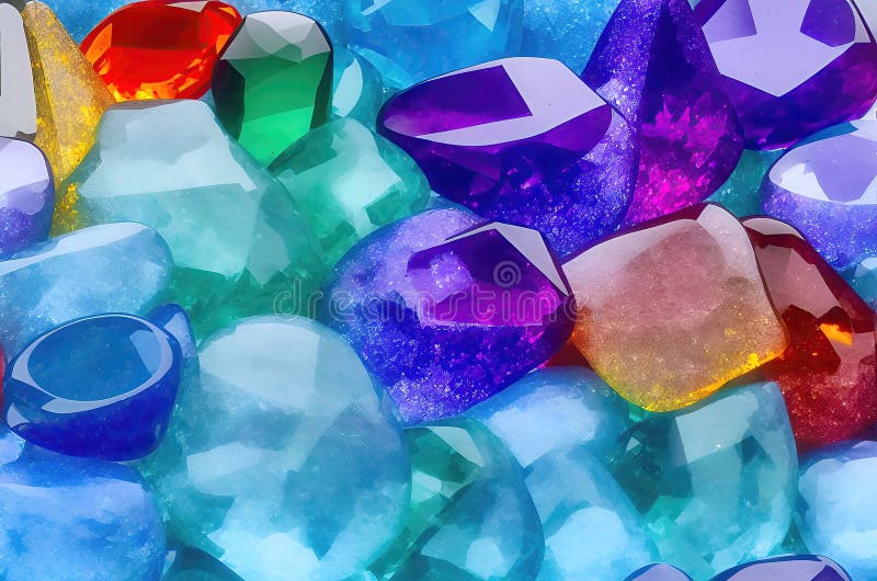 Background of Multi-colored, Colorfull, Shiny, Glass, Precious or Semi ...