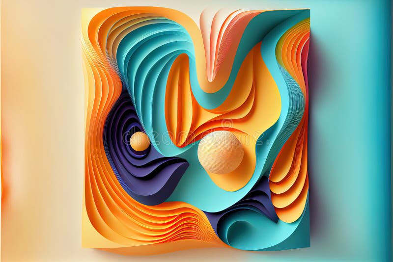 Background of Multi-colored Lines. Colored Abstract Paper Lines ...