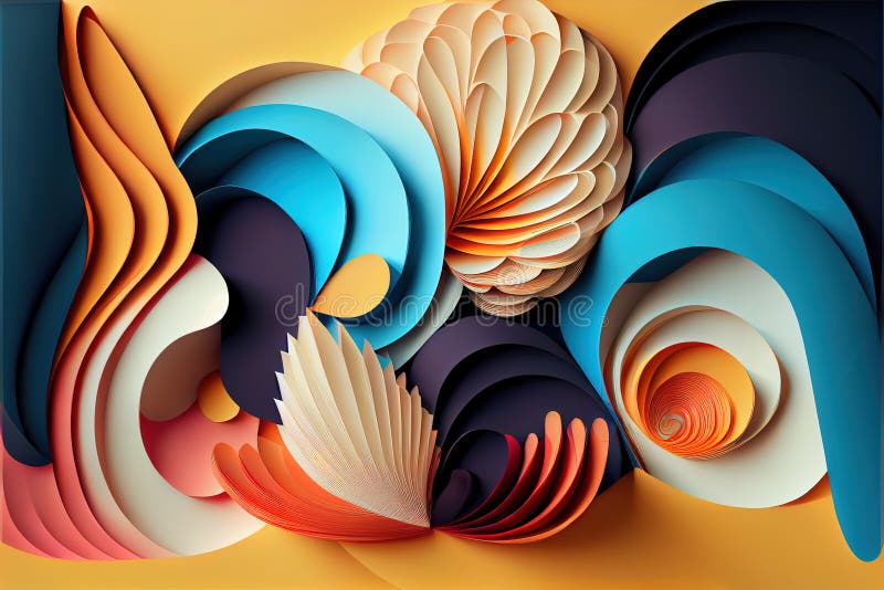 Background of Multi-colored Lines. Colored Abstract Paper Lines ...