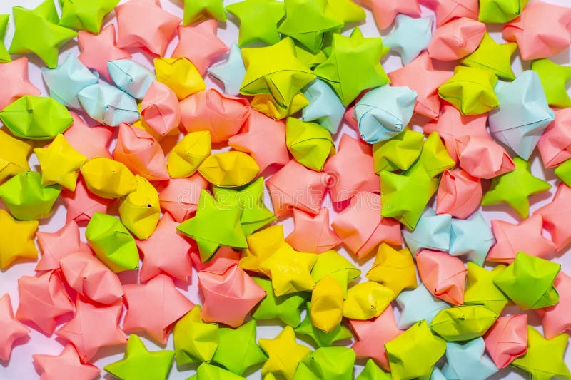 Colored Paper and Paper Stars Stock Photo - Image of card, blank: 122176490