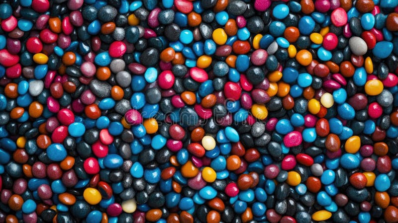 Background of Multi-colored Pebbles. Top View. Stock Photo - Image of ...