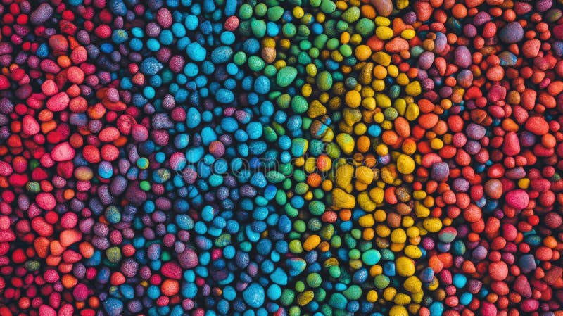 Background of Multi-colored Pebbles. Top View Stock Photo - Image of ...
