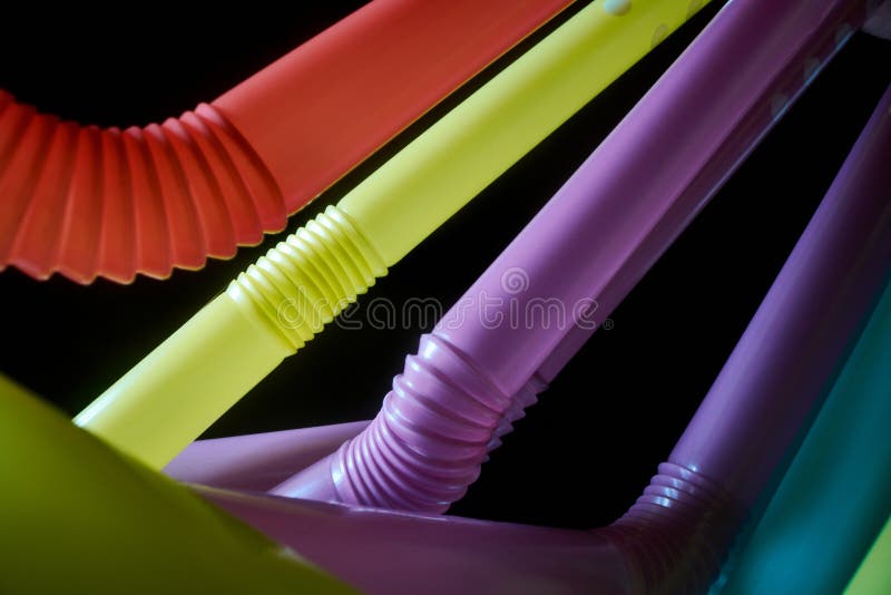Background from Multi-colored Plastic Cocktail Tubes Stock Image ...