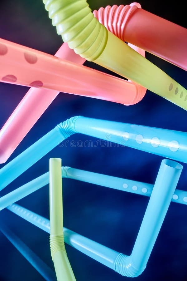 Background from Multi-colored Plastic Cocktail Tubes Stock Photo ...