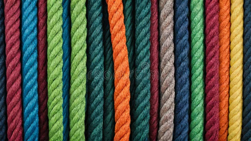 Background of Multi-colored Smooth Ropes of Bright Colors, Same Width ...