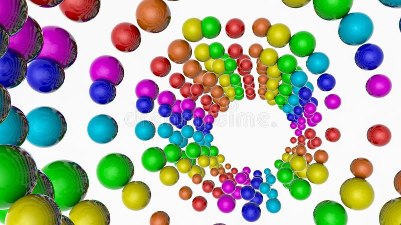 Background from Multi-colored Spheres. Abstract Rainbow Illustration ...