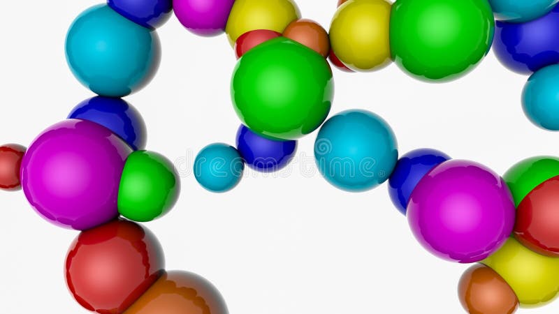 Background from Multi-colored Spheres. Abstract Rainbow Illustration ...