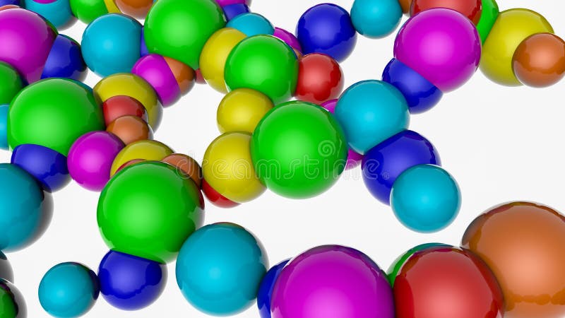 Background from Multi-colored Spheres. Abstract Rainbow Illustration ...