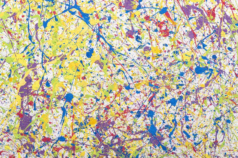 Background with Multi-colored Splashes of Paint on the Wall. Colored ...