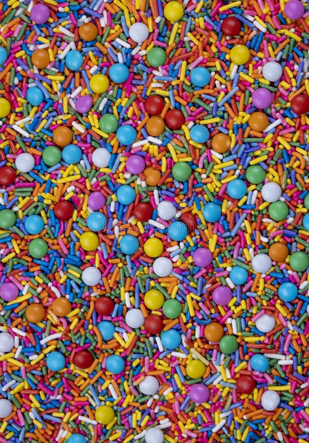 Background of Multi-colored Sprinkles for Sweets and Multi-colored ...