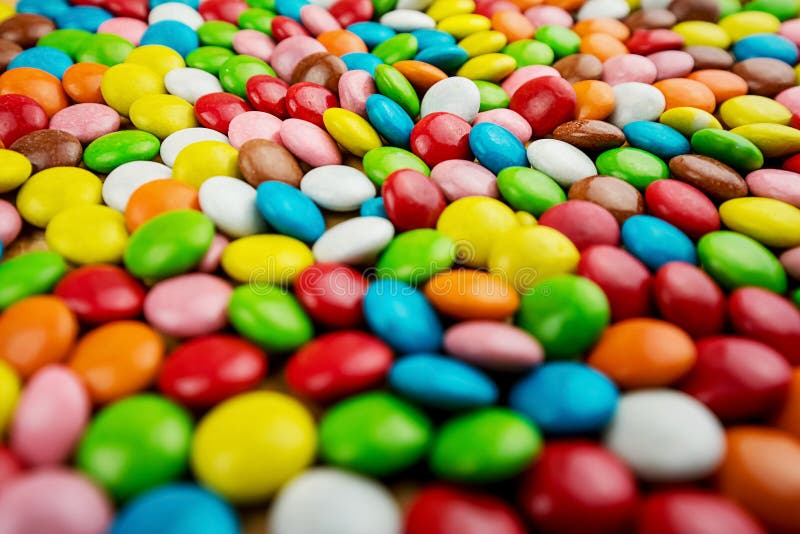 Background of Multi Colored Sweet Candy Assorted on Table or Plate ...