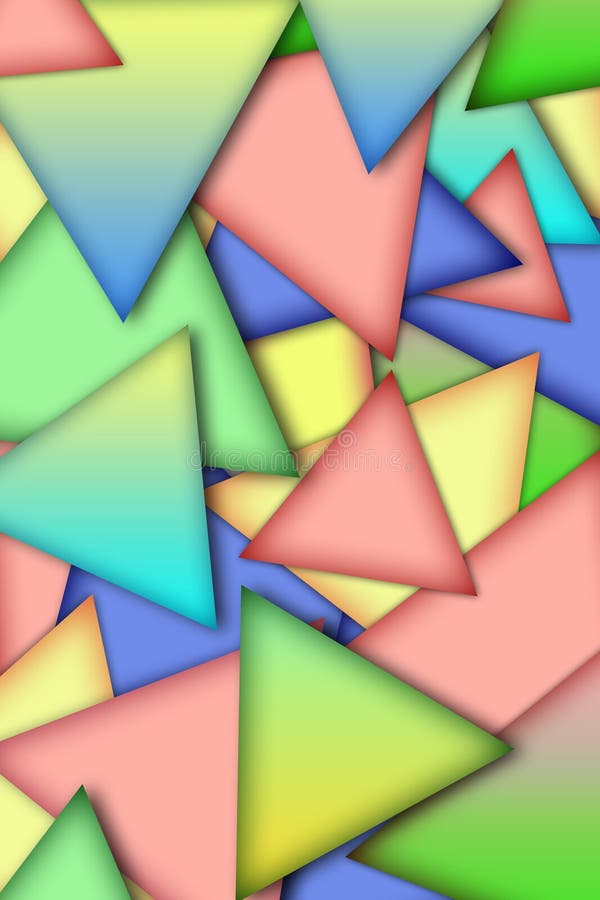 Background From Multi-colored Triangles Stock Illustration ...