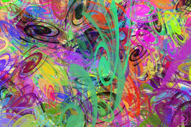 Chaotic Drawing Of Stylized Human Heads Stock Illustration ...