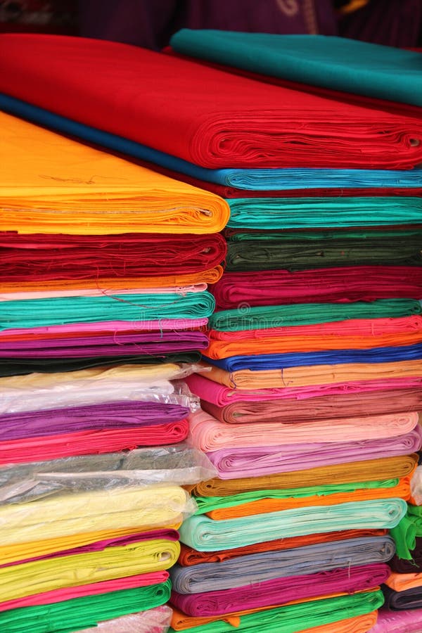Colourful Fabric Background Stock Image - Image of collection, colored ...