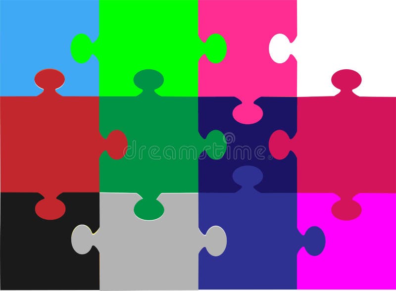 Multicolored Puzzle Frame Stock Illustrations – 339 Multicolored Puzzle ...