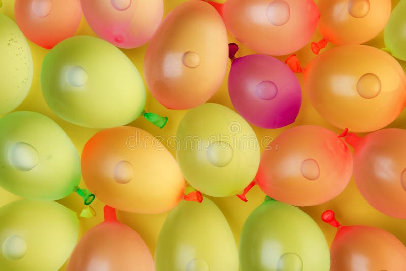 Background of Multicolor Water Balloons Stock Illustration ...