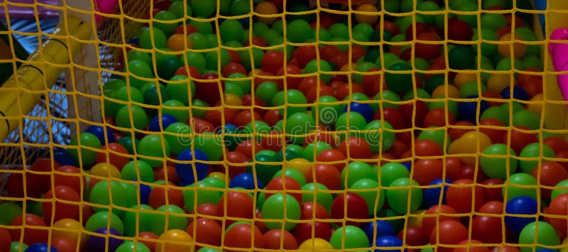 Background of Multicolored Balls in the Children S Playroom Stock Photo ...